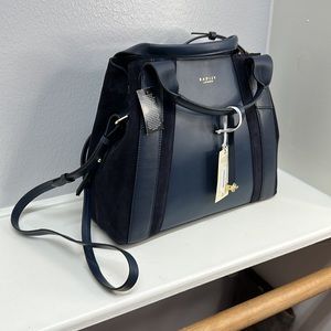 RADLEY LONDON | Bags | Nwt Radley London Baylis Road Navy Blue Suede ...